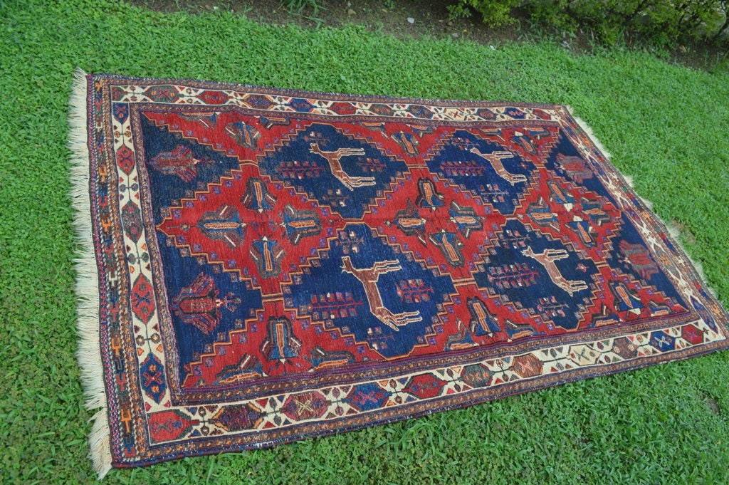 7.6 X 4.7 FT Antique Caucasian Pictorial Pattern Rug MID - Etsy
