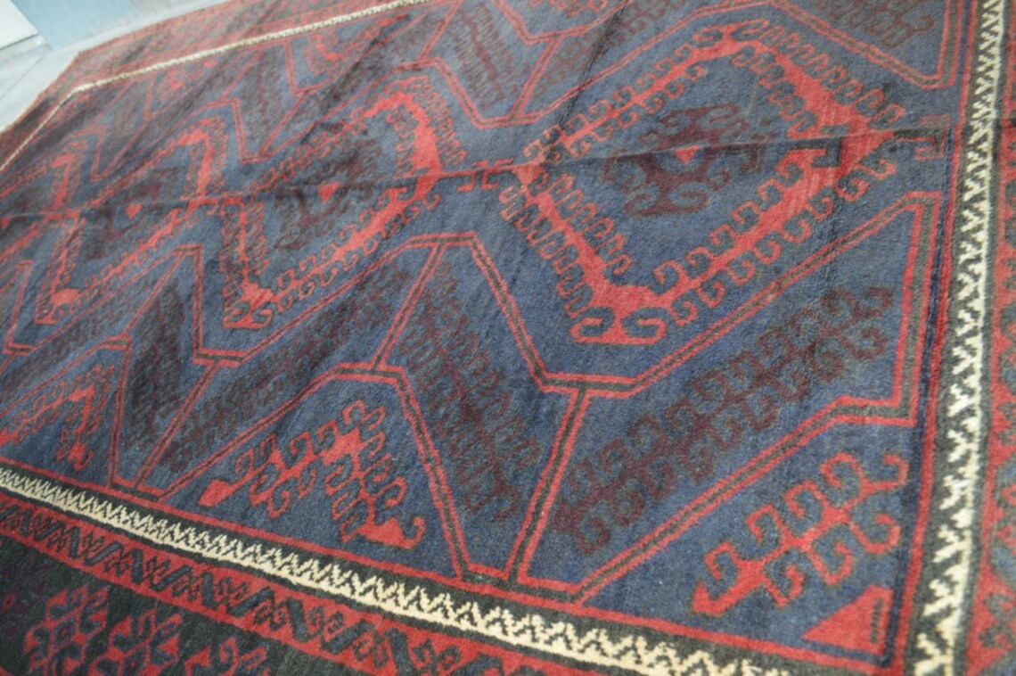 9'9 X 5'9 FT Semi Antique Zanjiri Maldari Baluch Area | Etsy