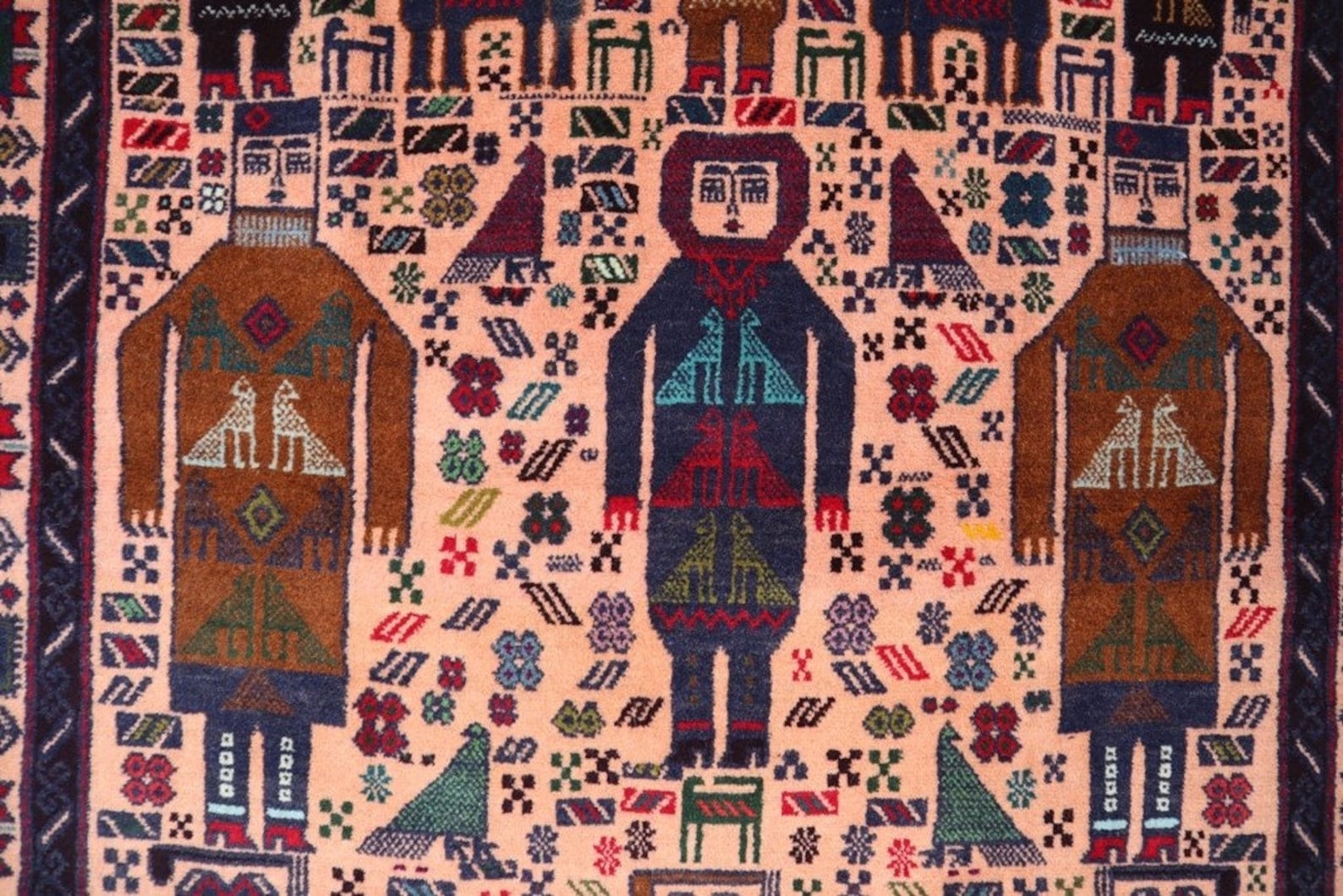 3.7 X 6.6 FT Beautiful Zakani Pictorial With Potriat Tribal | Etsy