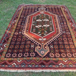 Stunning Kazak Pattern Caucasian Carpet,gorgeous Dimaond Medallion Vase ...