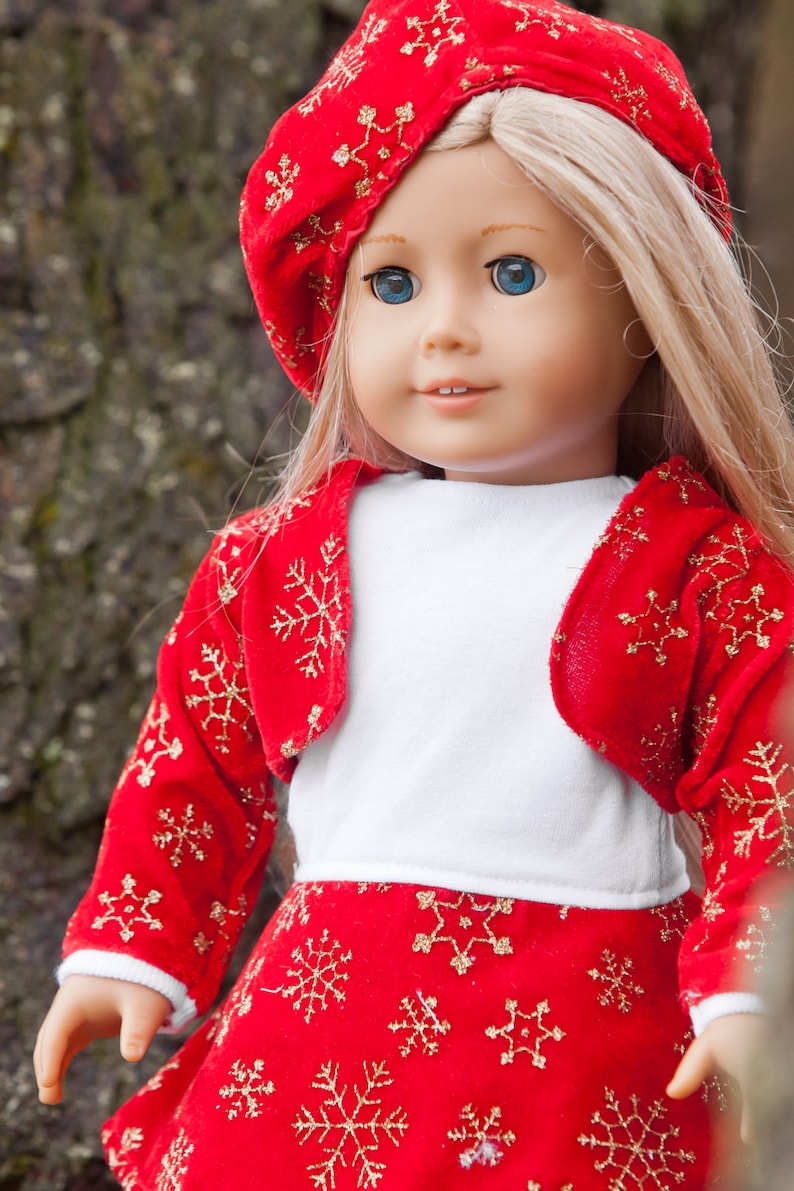 American Girl Doll Clothes Christmas Dress Etsy