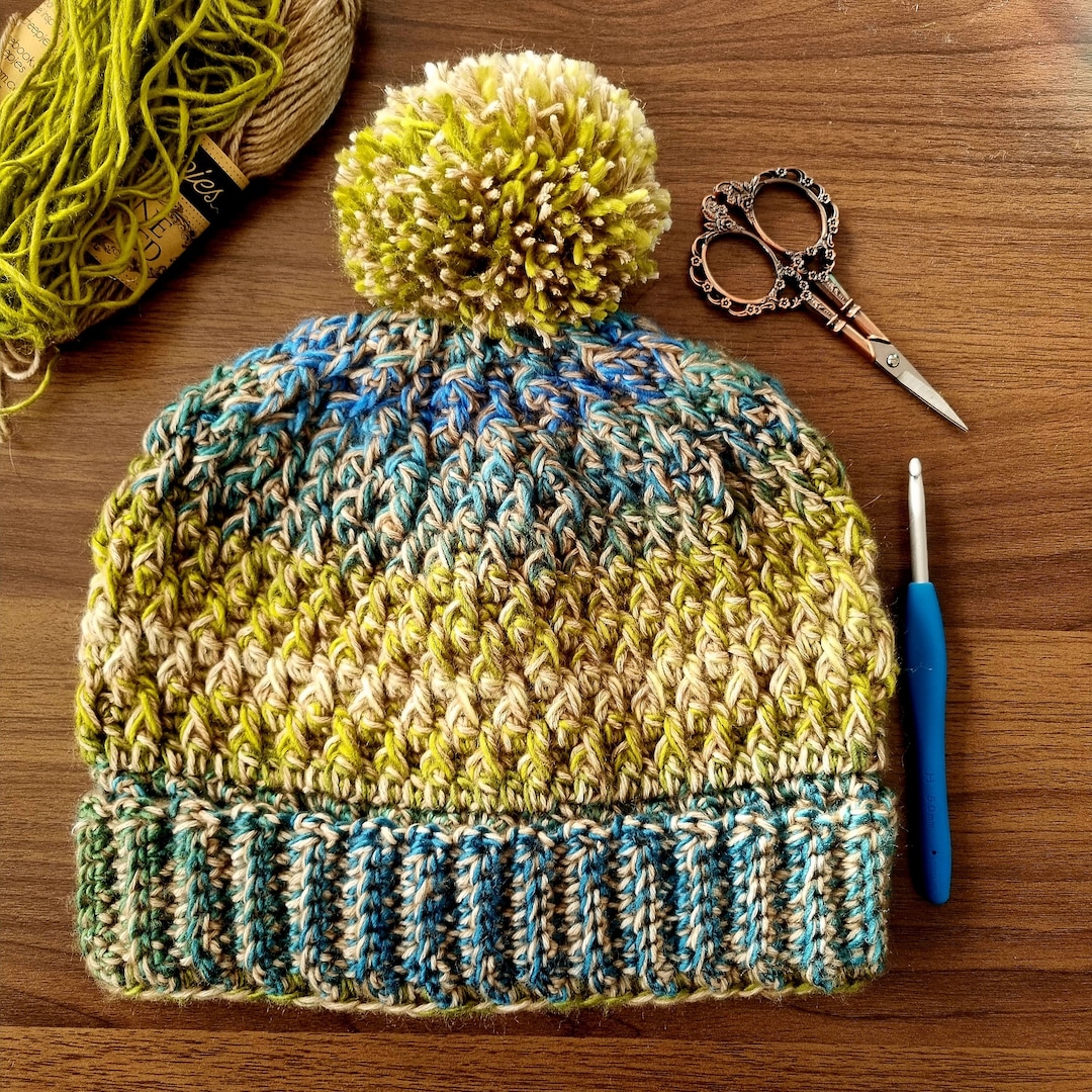 Alpine Waffles Bobble Hat Pattern - Etsy