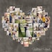 Heart Photo Collage. Valentine's Day Gift. Wedding Gift. Custom ...