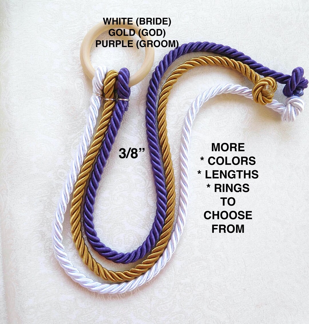A Cord of Three Strands, Wedding Unity Cords, Unity Knot Wedding, Braid ...
