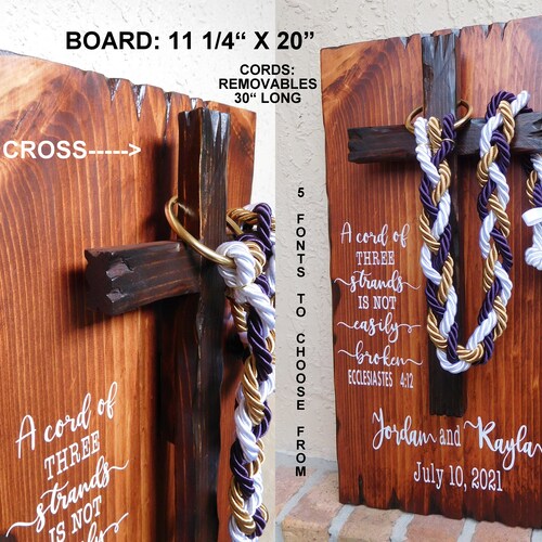 Cord of Three Strands Wedding Braid Cross Wedding Ceremony - Etsy