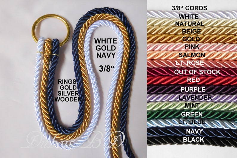 Cord of Three Strands Wedding Unity Cords Unity knot | Etsy