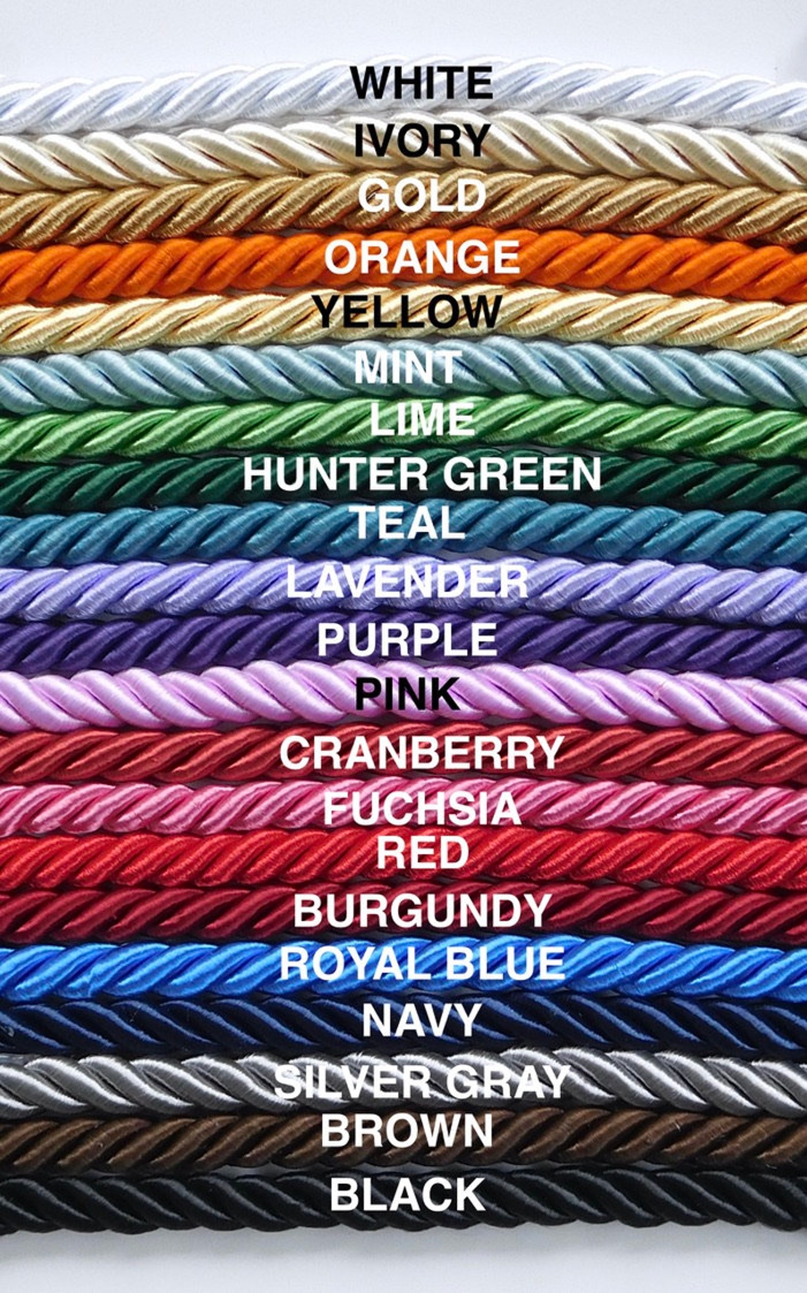 Christian Unity Ceremony, Cord of Three Strands, Wedding Unity Cords ...