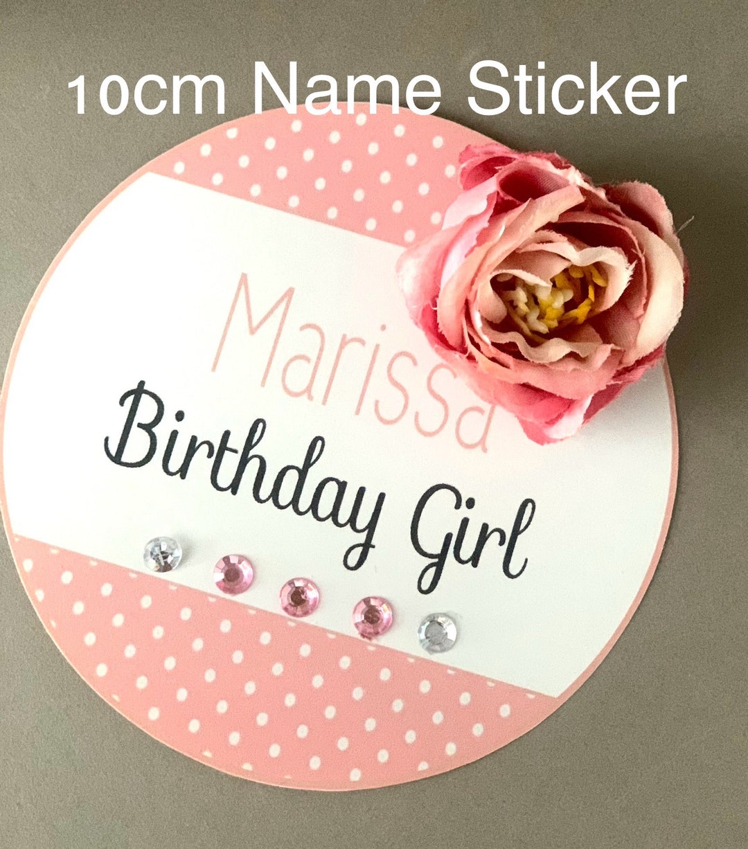 Personalised Birthday Name Sticker - Etsy
