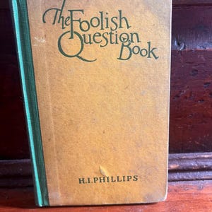 The Foolish Question Book - Etsy