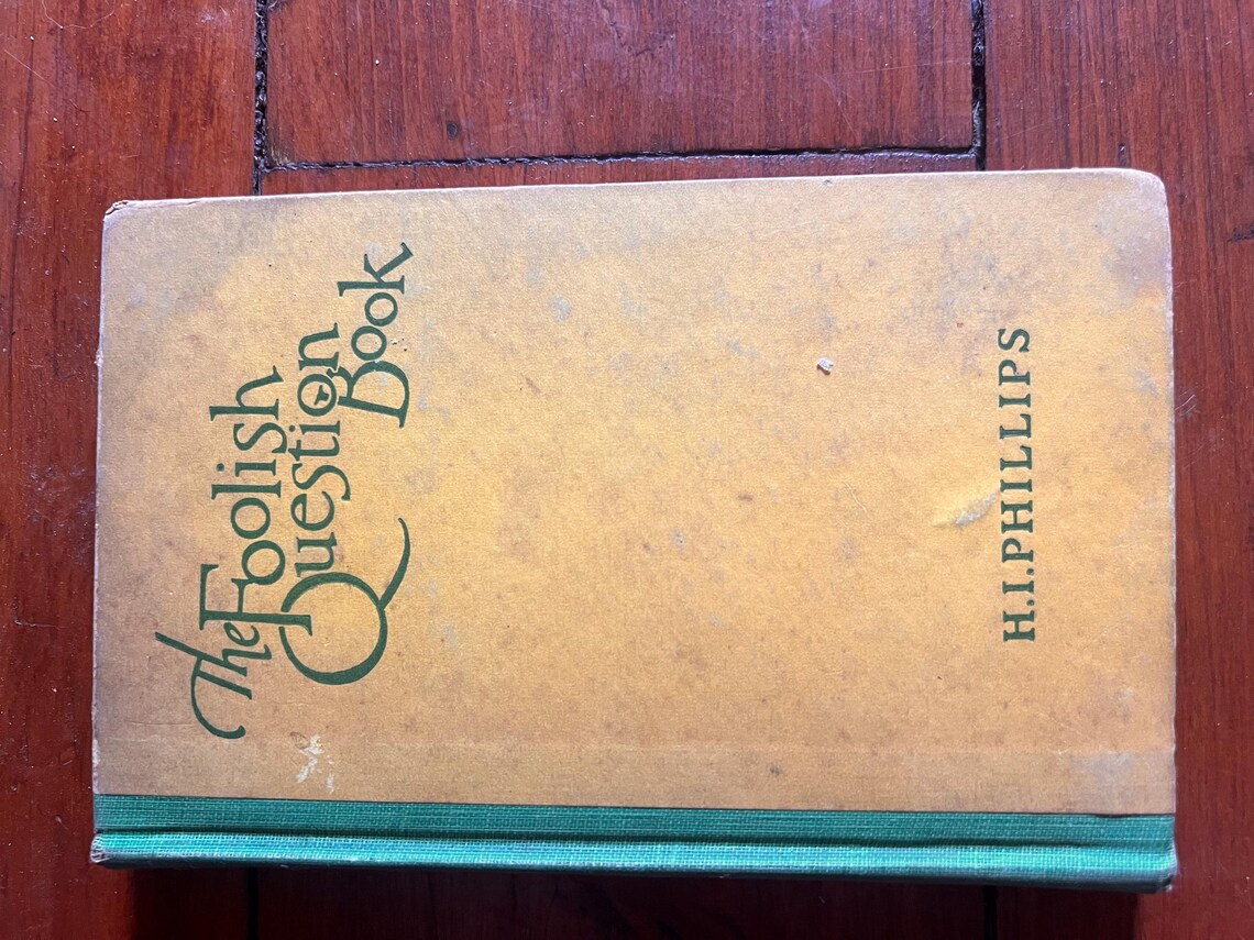 The Foolish Question Book - Etsy