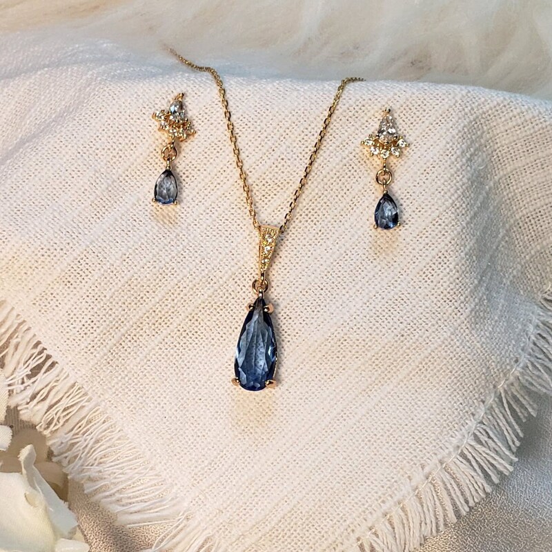 Blue Bridal Jewelry - Etsy