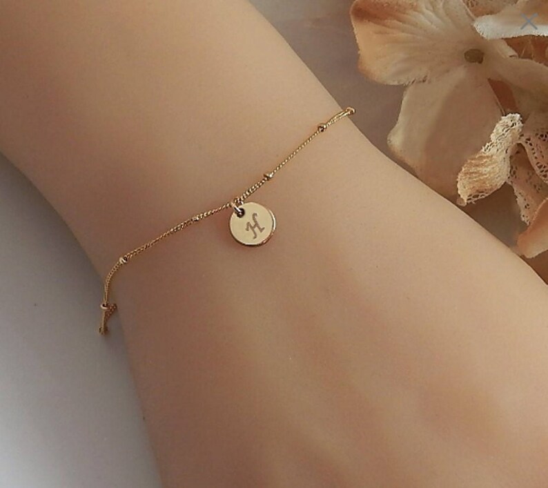 Initial Bracelet for Woman Personalized Monogram Charm - Etsy
