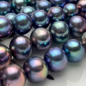 Peacock Pearl Necklace, Freshwater Pearl Necklace, 1 2 or 3 Pearl ...
