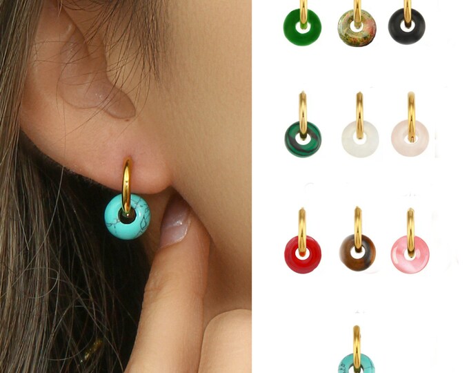 18 Mm Sterling Silver Hoop Earrings With 12 Pairs of Interchangeable ...