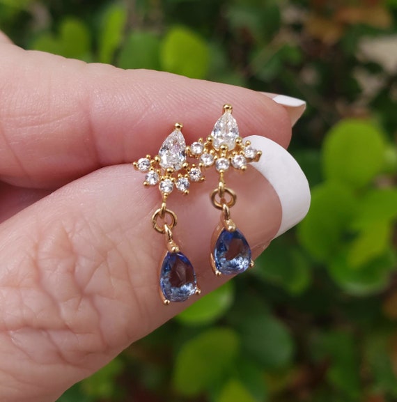 Something blue wedding earrings store