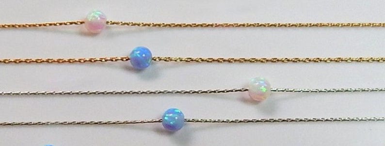 Opal Necklace Initial Necklace for Woman Gold Necklace Gift | Etsy