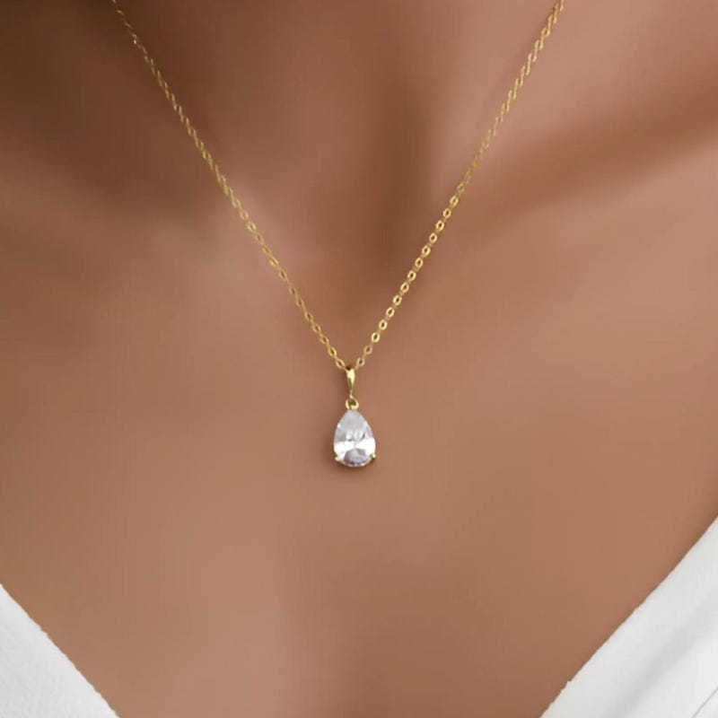 Teardrop Necklace - Etsy