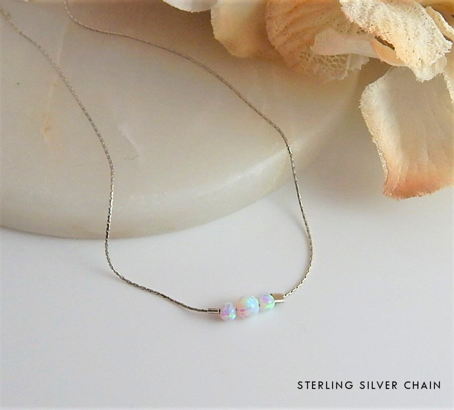 Dainty Layered Opal Necklace Gift for Her Gold Filled Multi - Etsy