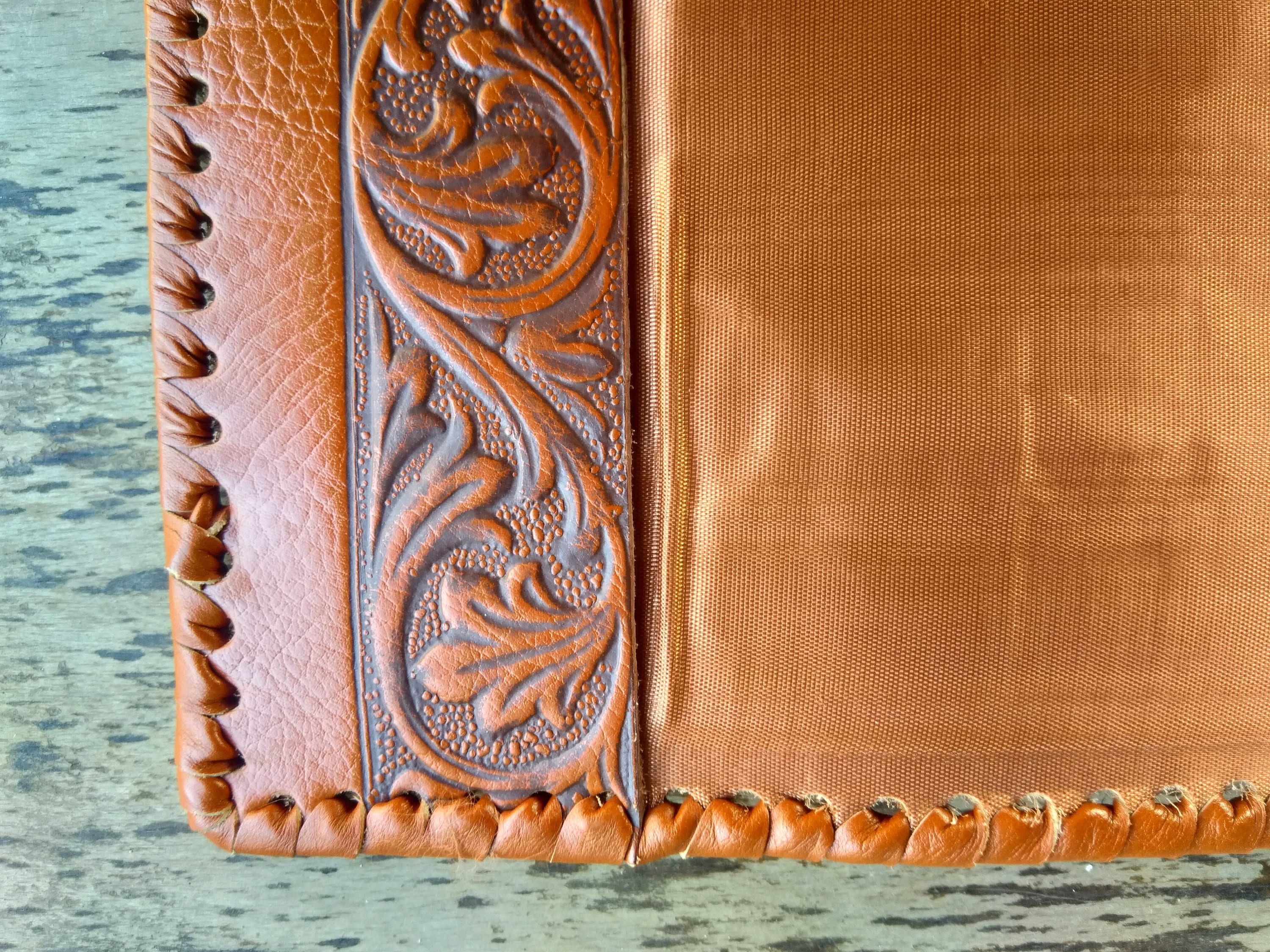 Vintage Leather Book Cover Embossed Leather Book Cover Stamped - Etsy