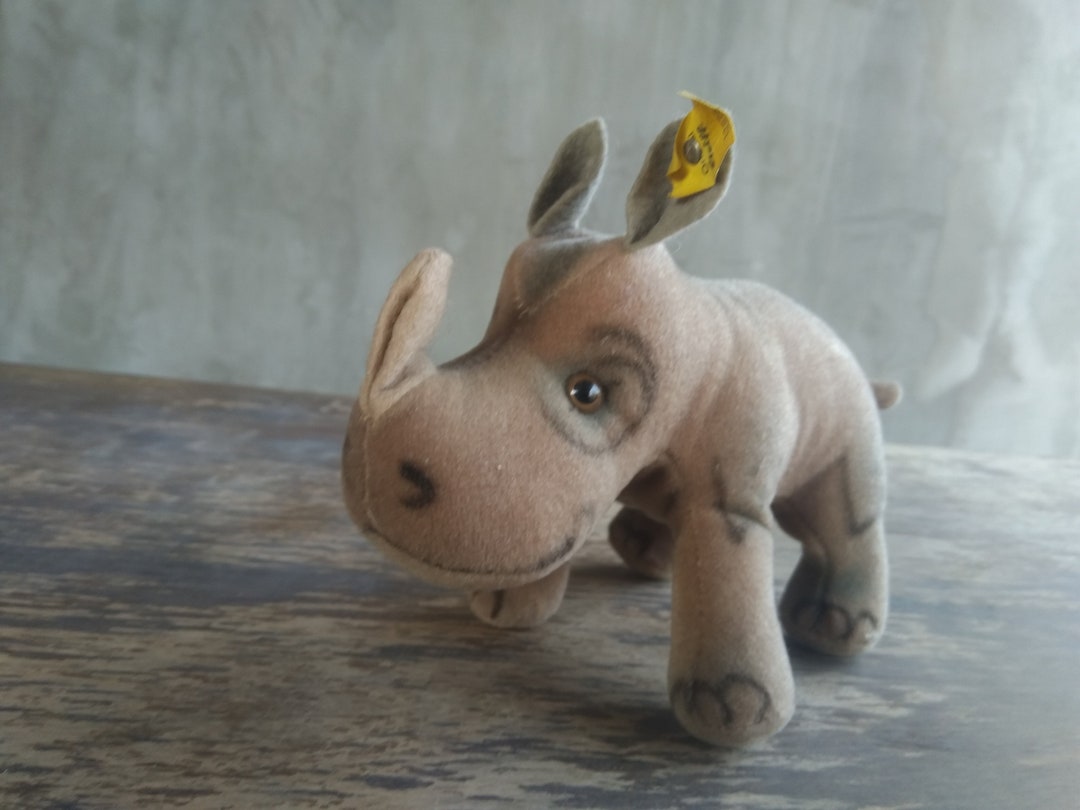 Steiff Vintage Steiff Vintage Rhino - Etsy