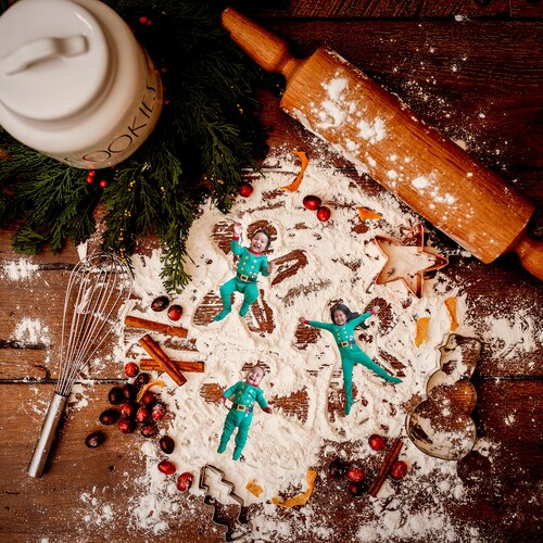 Flour Angel Digital Background for 2 People Christmas - Etsy