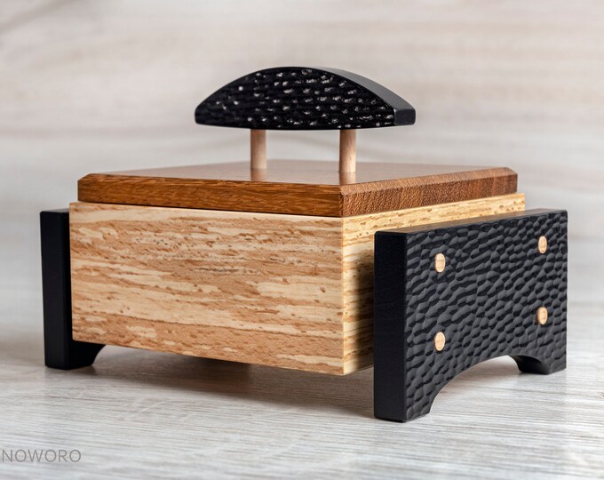 Modern, Decorative Wood Keepsake Box. Personalized Jewelry Box or ...