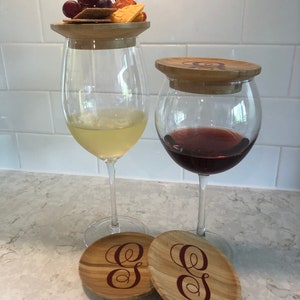 Appetizer Wine Glass Topper-set of 4 Customized - Etsy