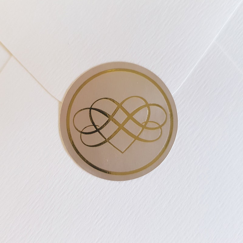 Gold Heart Stickers - Etsy