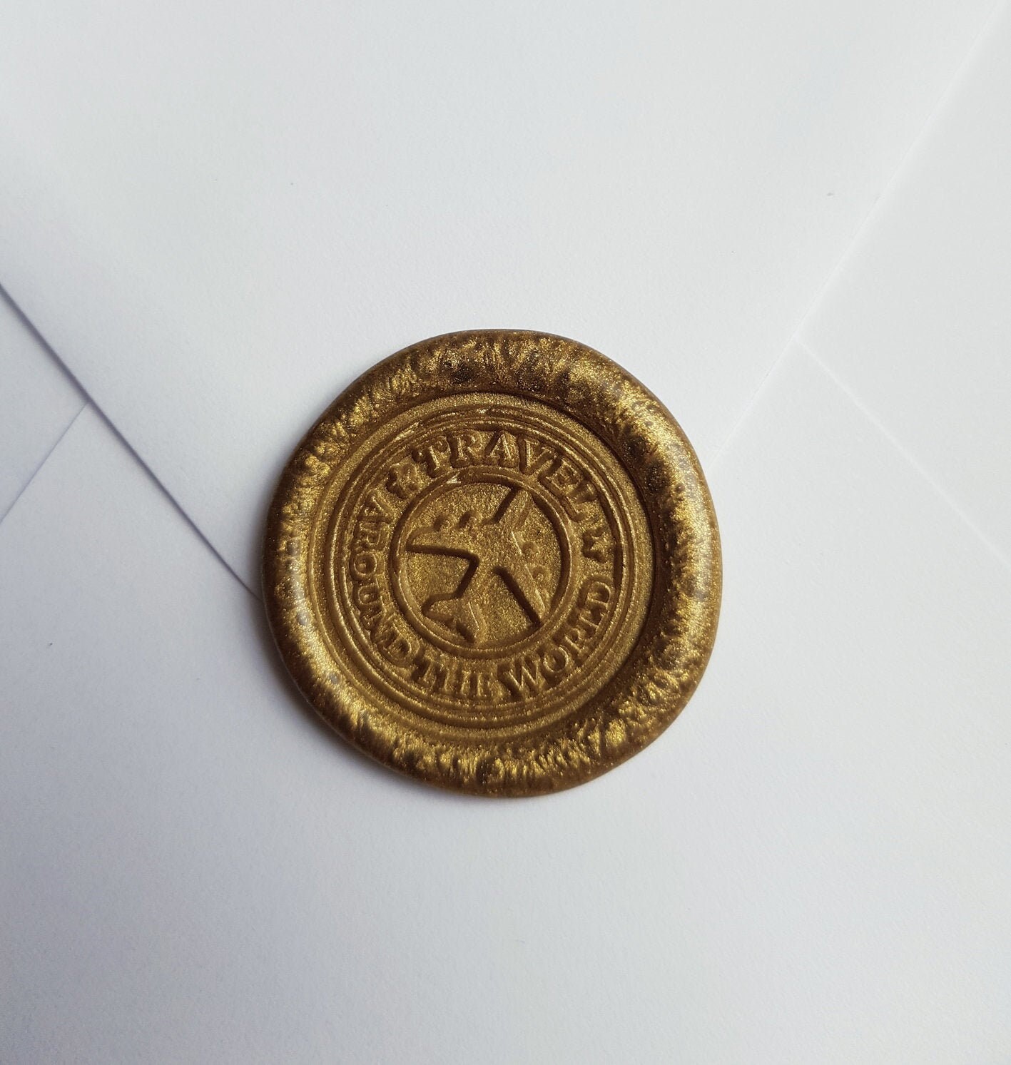 Plane Wax Seal Sticker - Travel Passport Ticket Envelope Self Adhesive ...