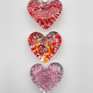 Handmade Pink Glass Heart - Etsy