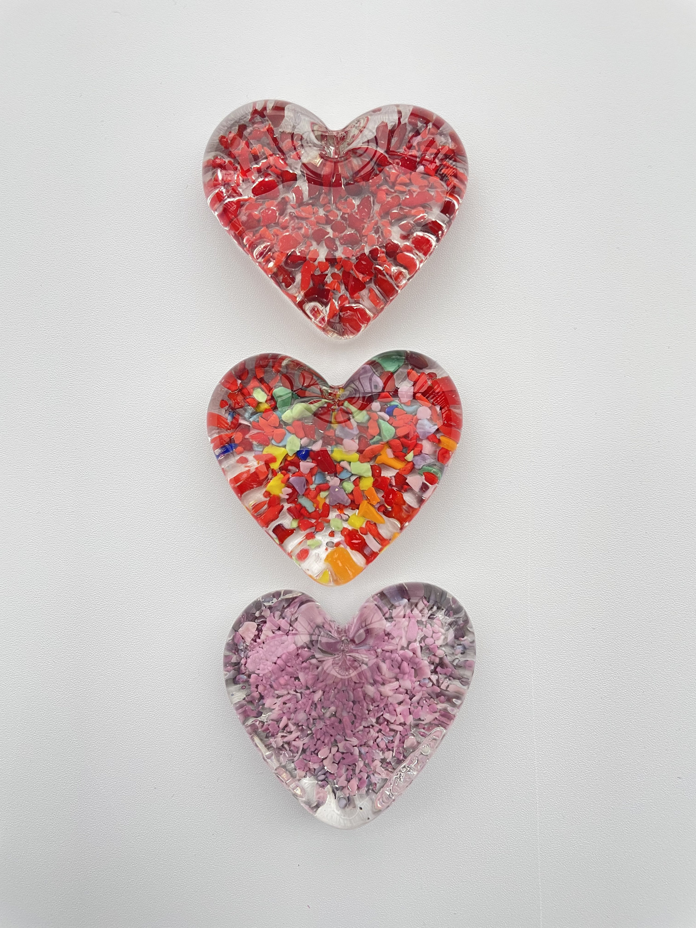 Handmade Pink Glass Heart - Etsy