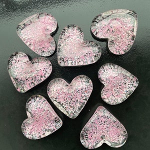 Handmade Pink Glass Heart - Etsy
