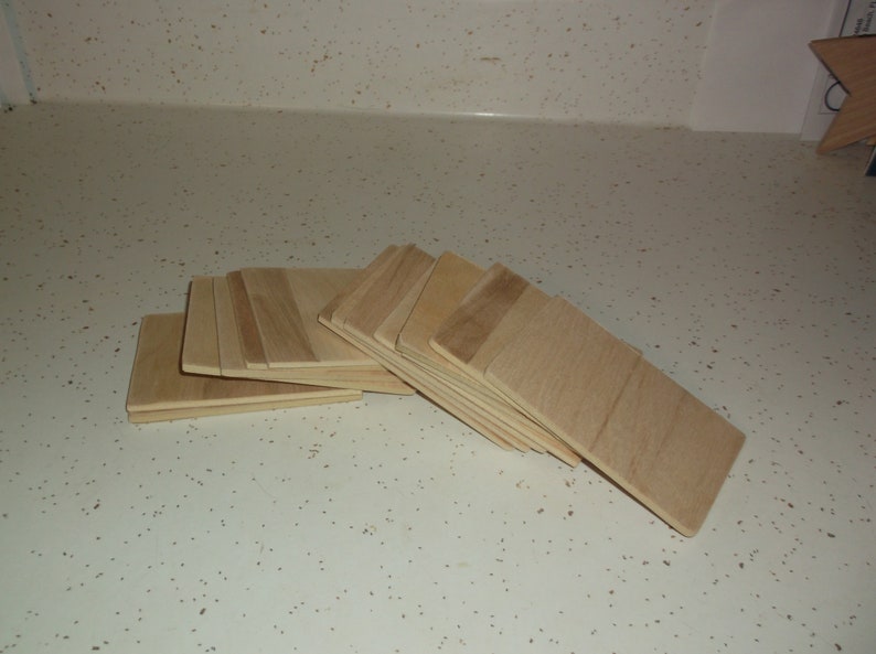 12 Wooden Rectangles Rectangle Shapes Craft Wood Craft | Etsy