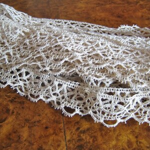 Fabulous 1 1/8" Vintage Tudor Design Reticella Lace Renaissance or ...