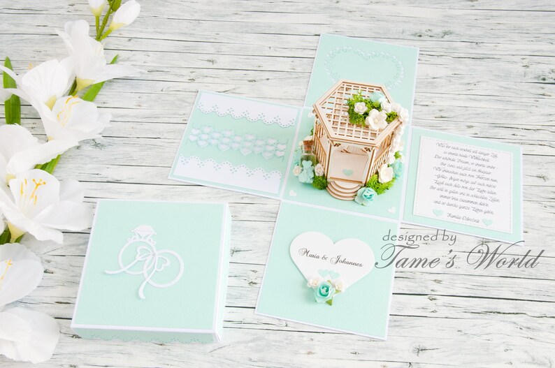 Personalized Wedding Explosion Box, Wedding Exploding Box, Personalized ...