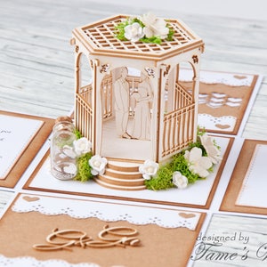 Personalized Wedding Explosion Box, Wedding Exploding Box, Personalized Wedding Gift, Wedding 3D ...