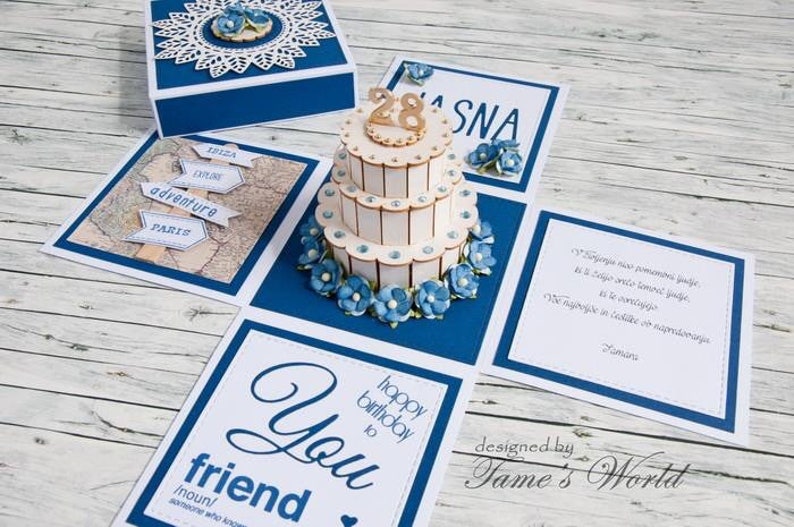 Personalized Birthday Gift Card, Personalized Birthday Explosion Box ...