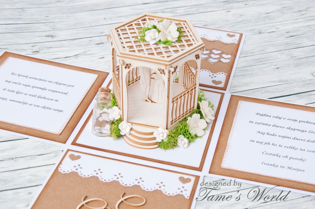 Personalized Wedding Explosion Box, Wedding Exploding Box, Personalized Wedding Gift, Wedding 3D ...