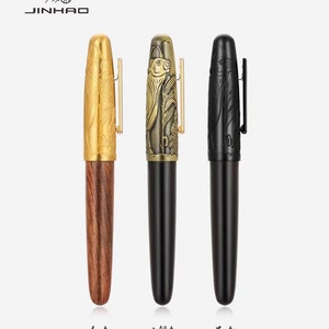 Jinhao 9056 Bull Fountain Pen Wood Pen , Ef/f/m/bent Nib Writing Pen ...
