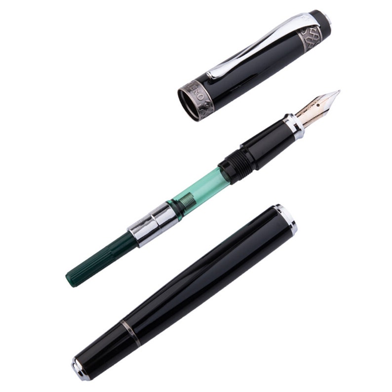 Hero Emperor 100 12K Solid Gold Fountain Pen Black Classic - Etsy