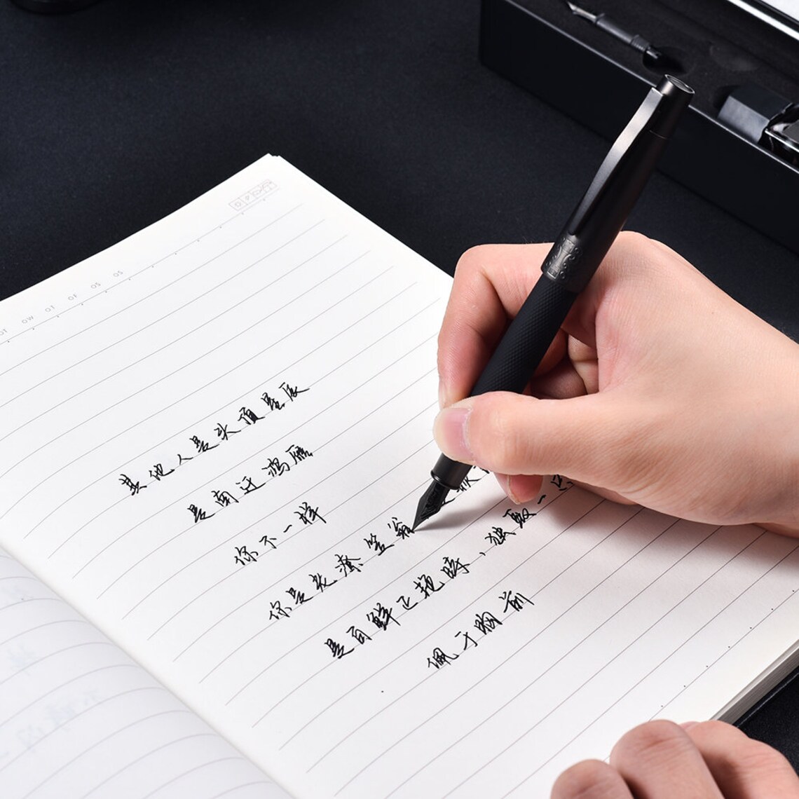 Personalized Hongdian 6013 Black/ Silver Metal Fountain Pen - Etsy