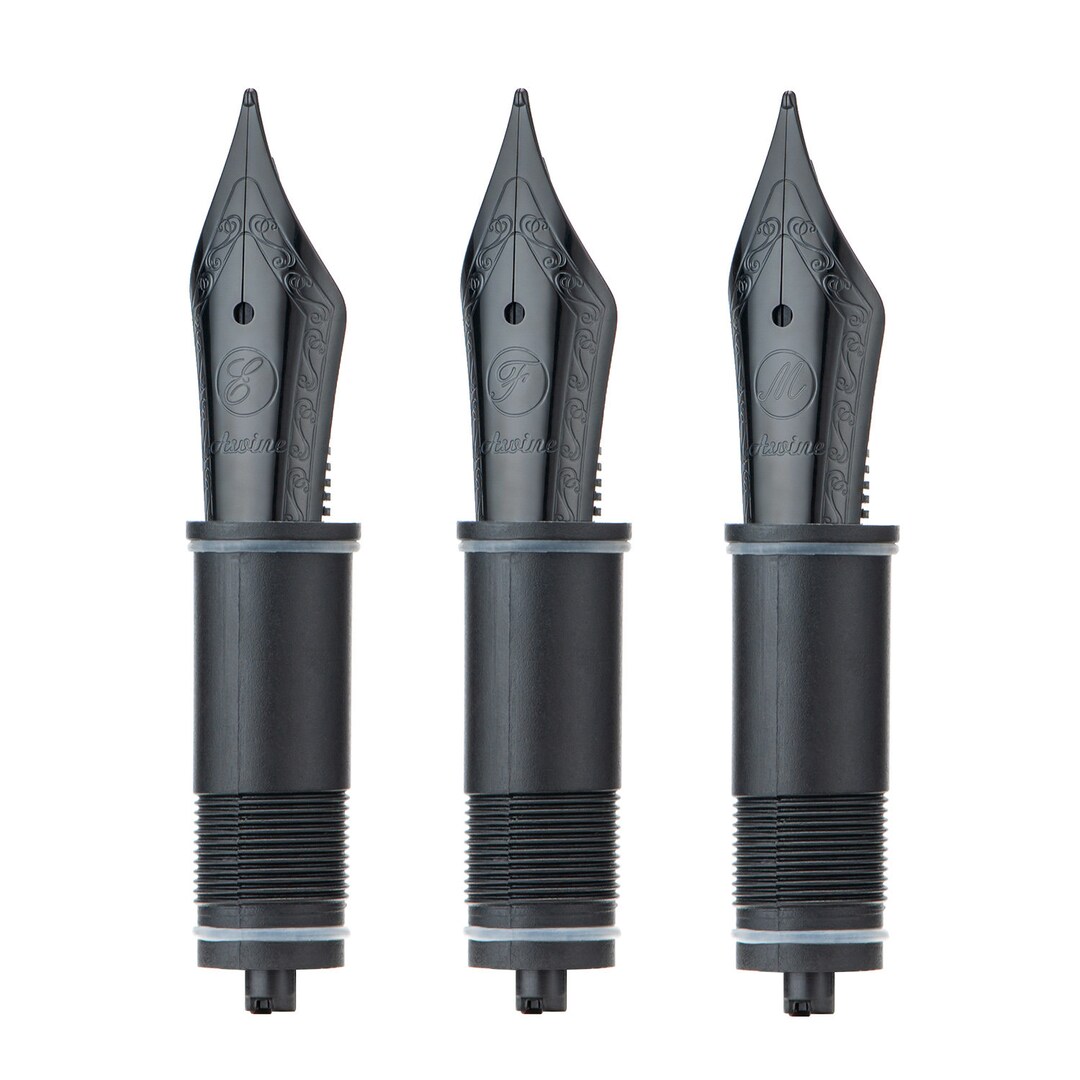 3 Pcs Asvine Fountain Pen Black Nib, #6 Extra Fine, Fine and Medium Fit ...