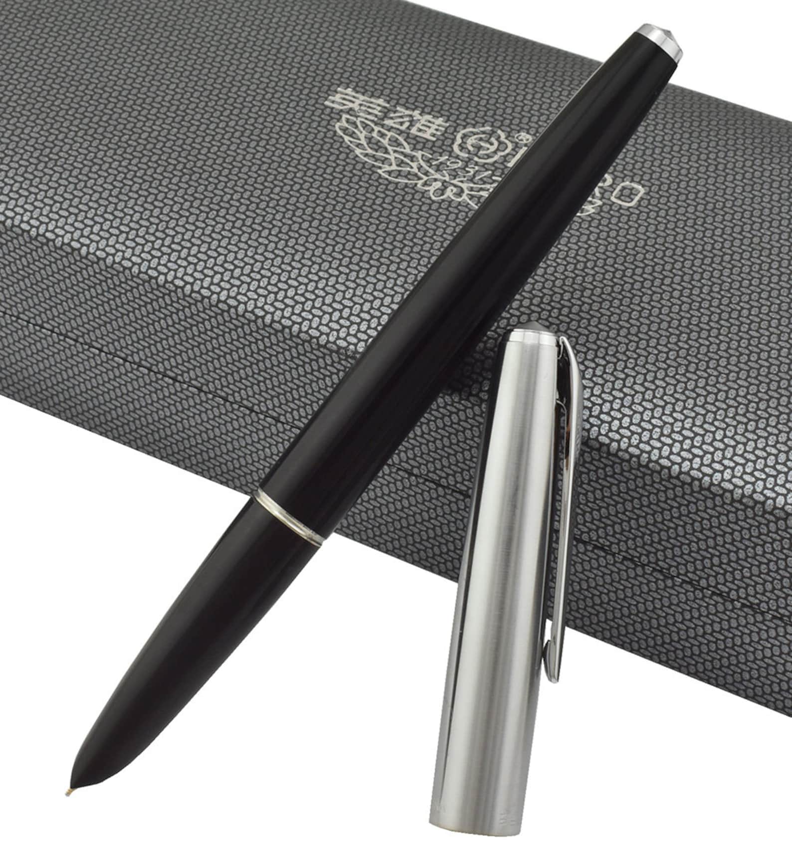 Hero 100 Fountain Pen 14K Fine Nib Classic Steel Hooded - Etsy