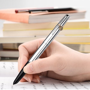 Hero 100 Fountain Pen 14K Fine Nib, Classic Steel Hooded Calligraphy ...