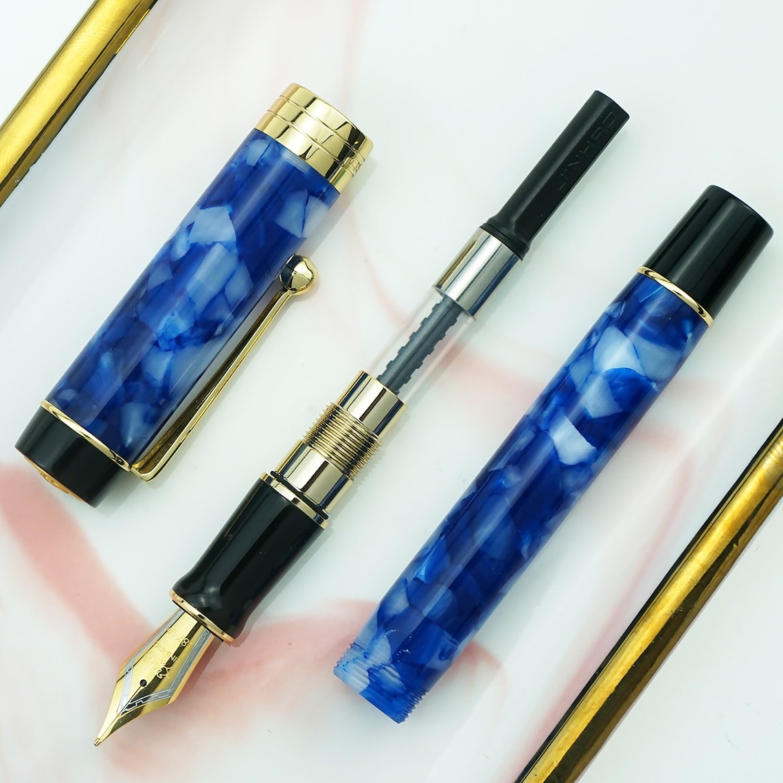 Jinhao 100 Centennial Ice Blue Resin Fountain Pen EF/ F/ M/ - Etsy