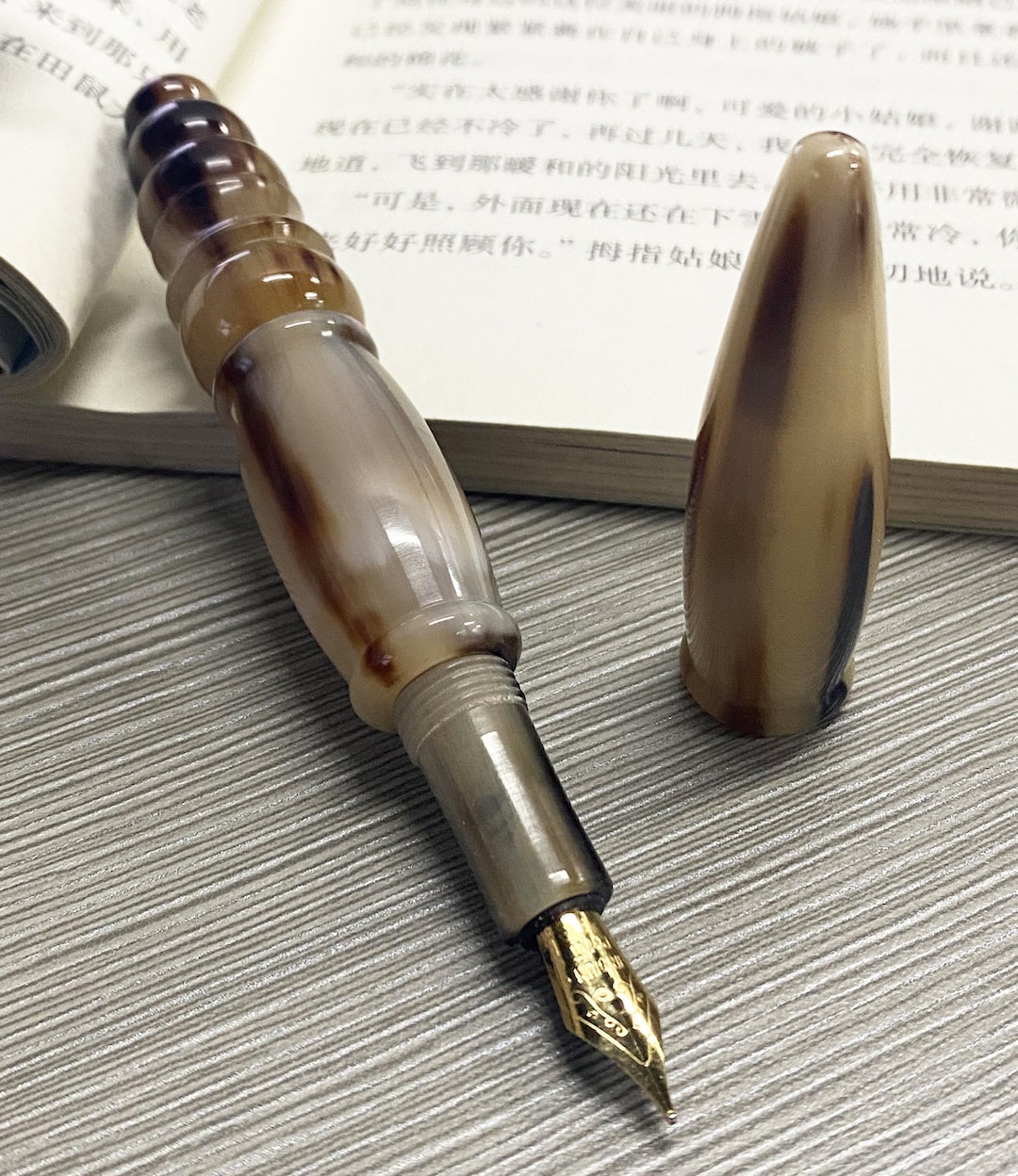 Hero Handmade Natural Ox Horn Fountain Pen, Exclusive Business Gift ...