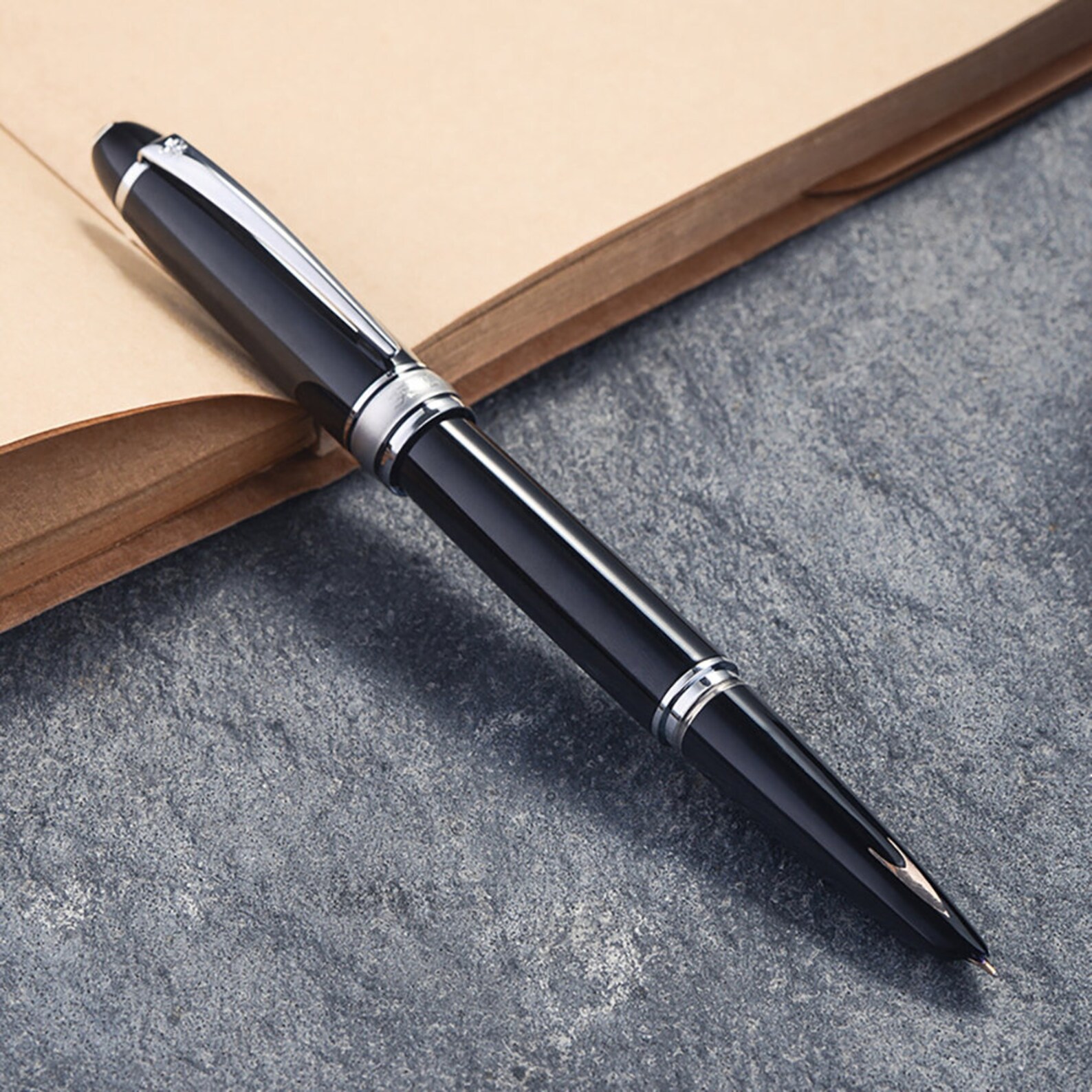 Hero Classic 100 14K Gold Fountain Pen Gold/ Silver Clip - Etsy