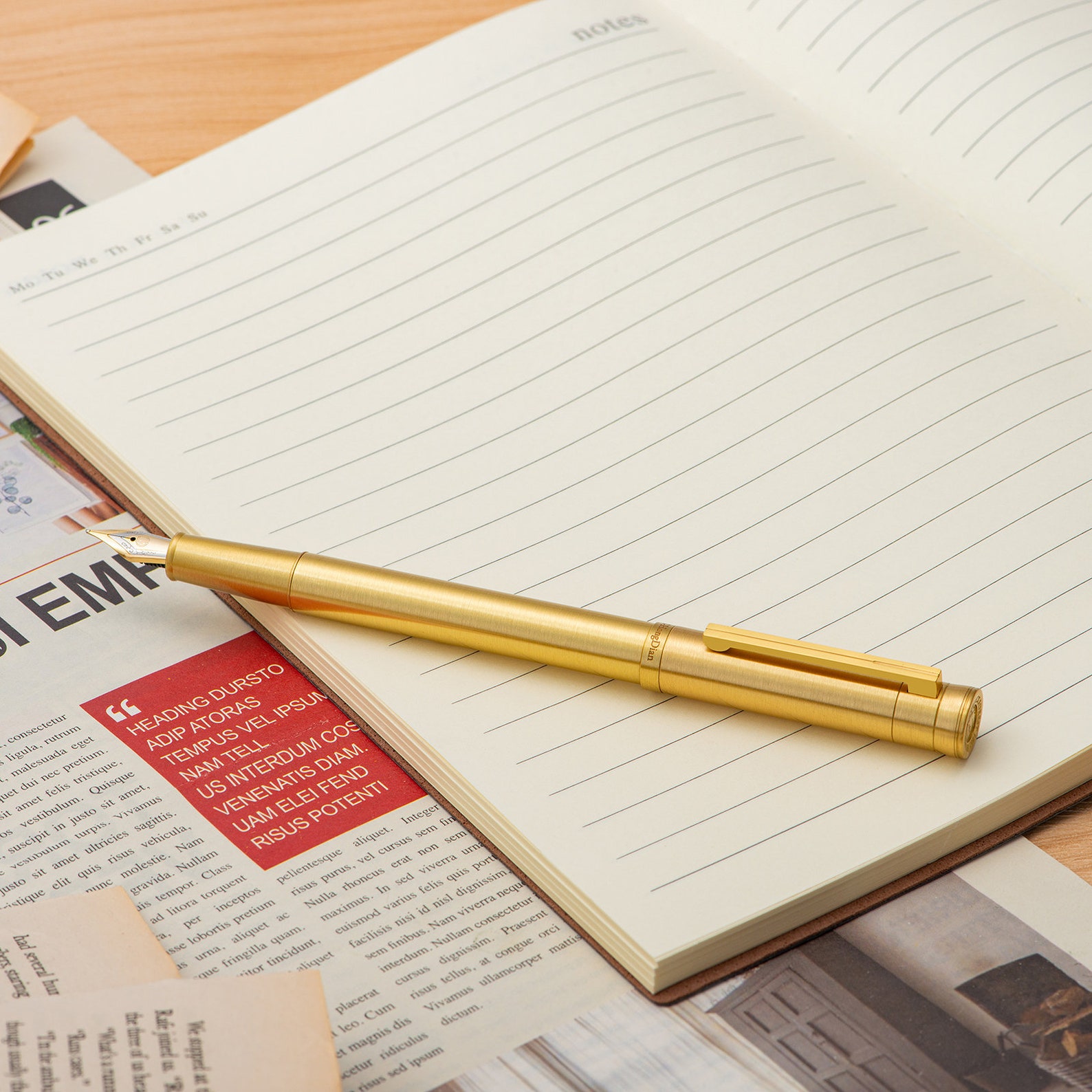 Hongdian 1861 Brass Forest Fountain Pen Ef/f/m/bent Nib - Etsy