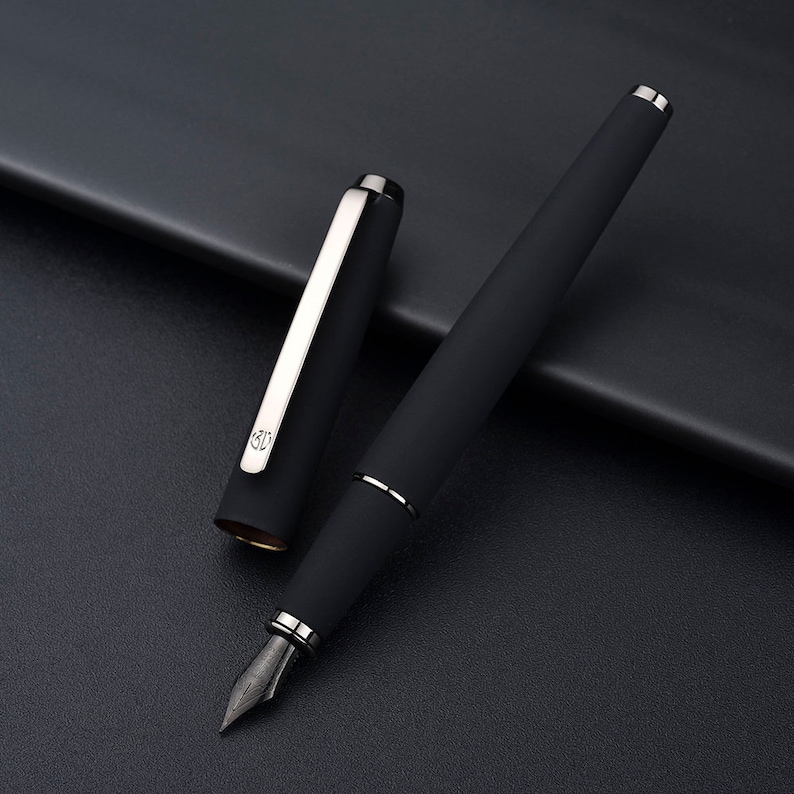 Matte Black Hongdian Fountain Pen Black Extra Fine/ - Etsy