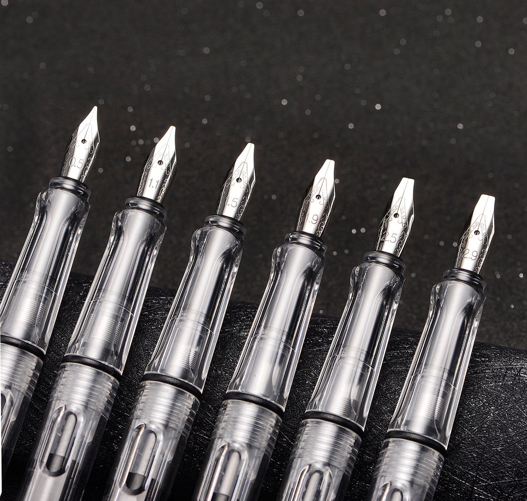 Wingsung Calligraphy Art Fountain Pen Set Transparent Clear - Etsy